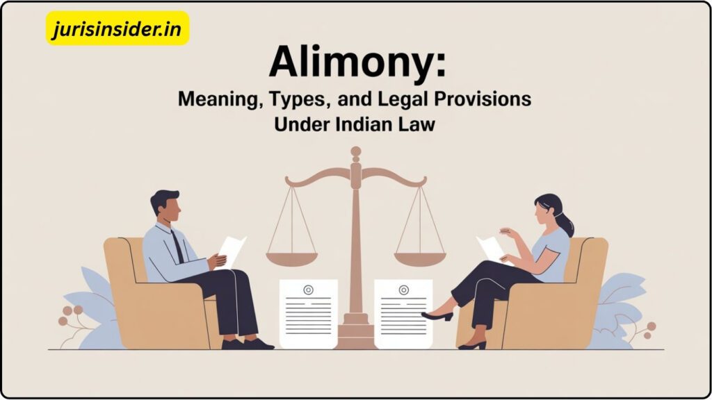 Alimony: Meaning, Types, and Legal Provisions - JurisInsider
